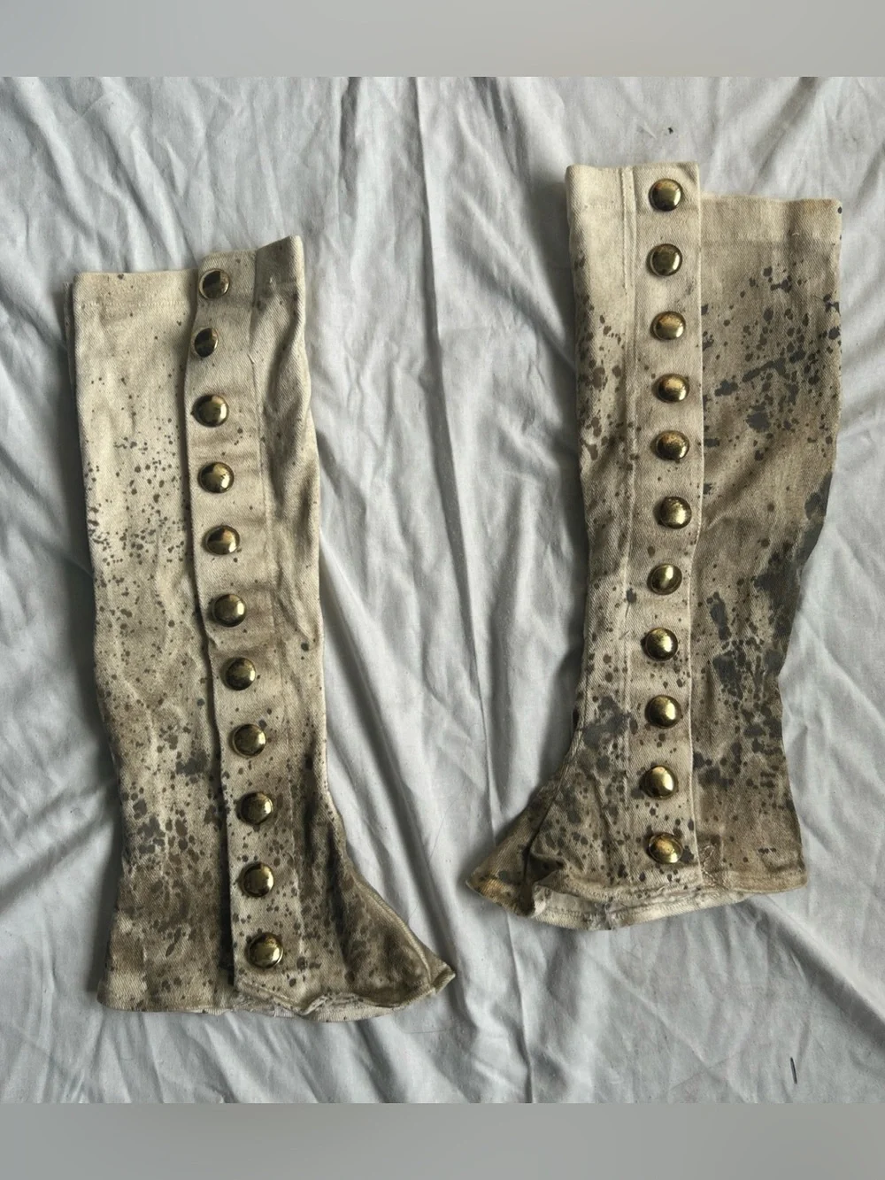 Accessories | Victorian Tan Ladies Spats Vintage Velcro San Francisco ...